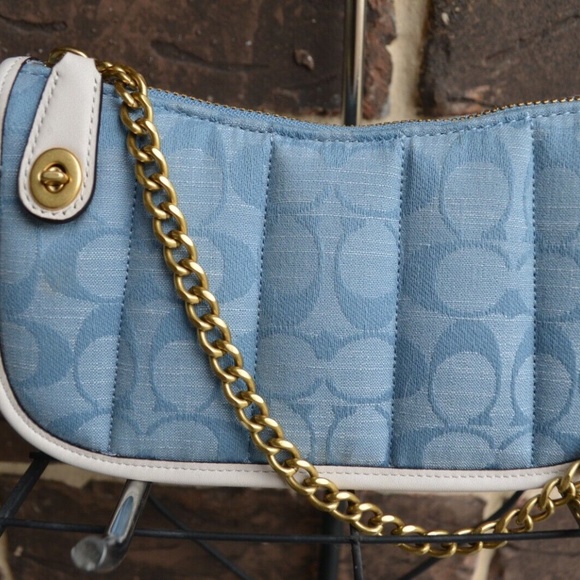Coach | Bags | Coach Signature Chambray Coach Quilted Swinger | Poshmark